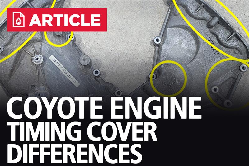 Coyote Engine Timing Cover Differences - Mustang Vs F-150